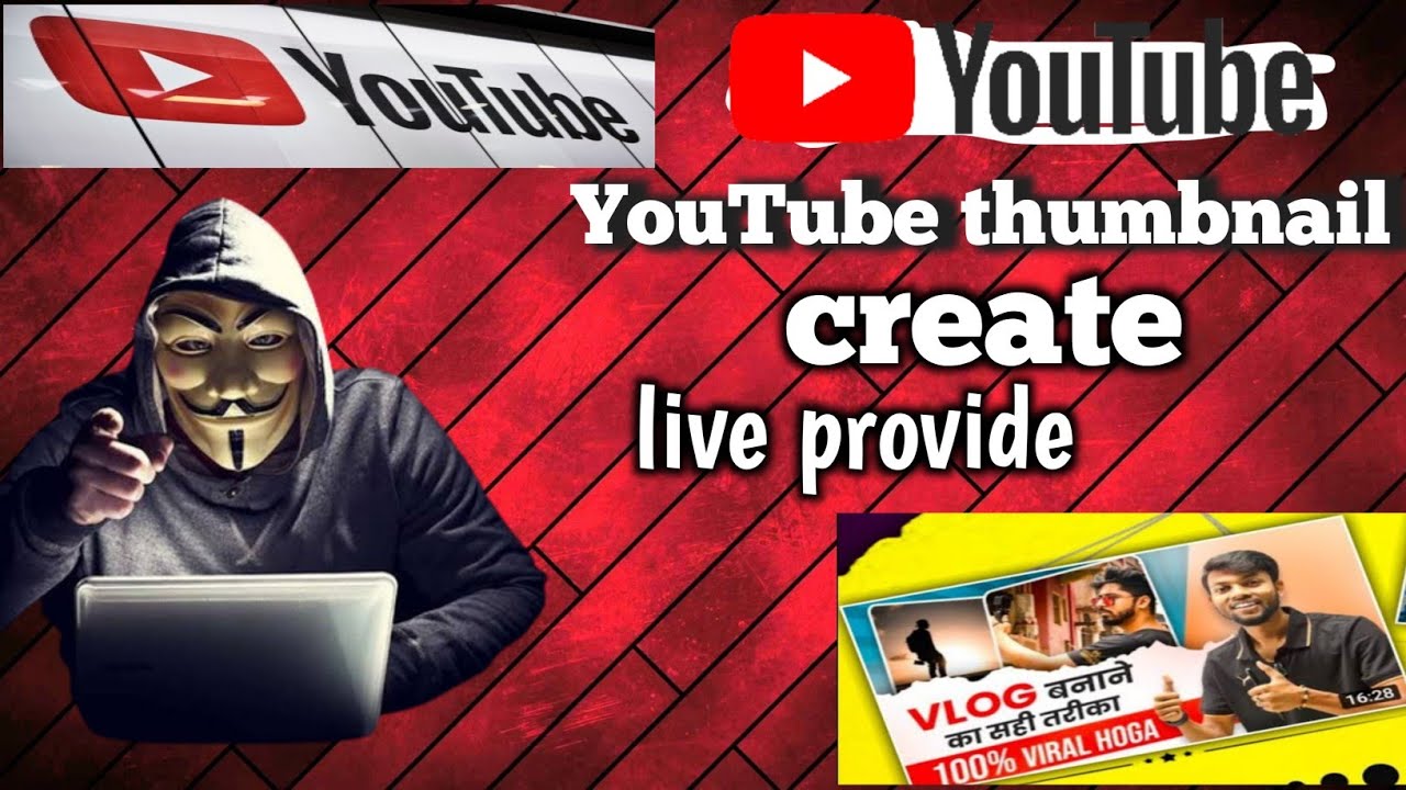 How to create a youtube thumbnail ||youtube thumbnail ||live provide 👍 ...