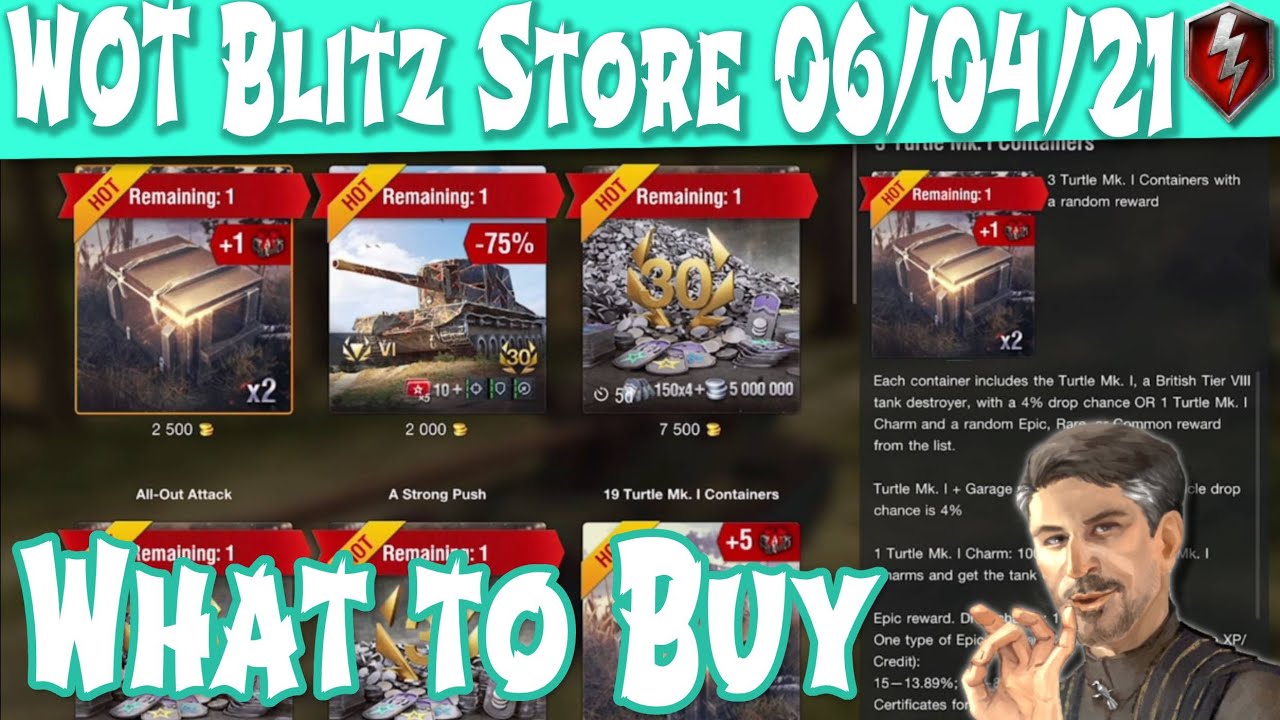What to Buy in Store WOT Blitz 06/04/2021 | Littlefinger on World of ...