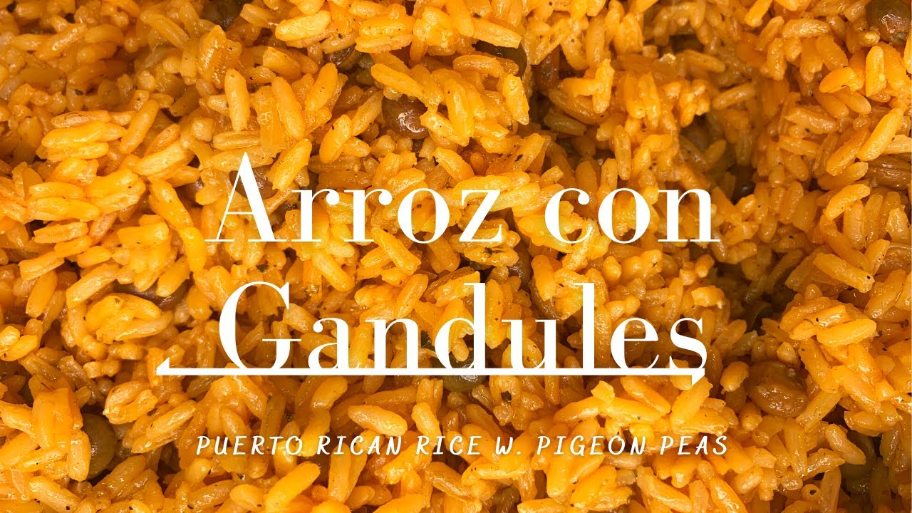 Puerto Rican Style Rice w. Pigeon Peas | Arroz con Gandules| Easy Rice ...