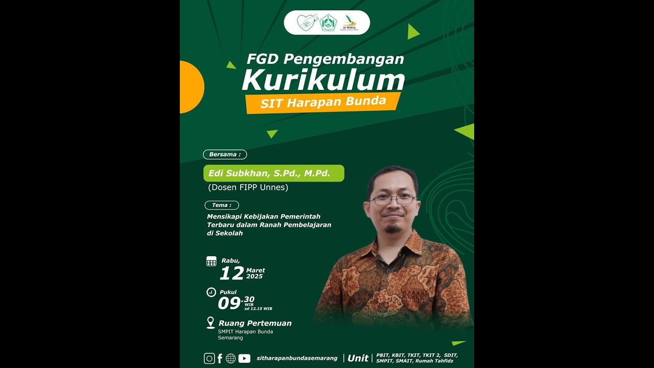 FGD Pengembangan Kurikulum bersama Edi Subkhan, S.Pd., M.Pd. (Dosen ...