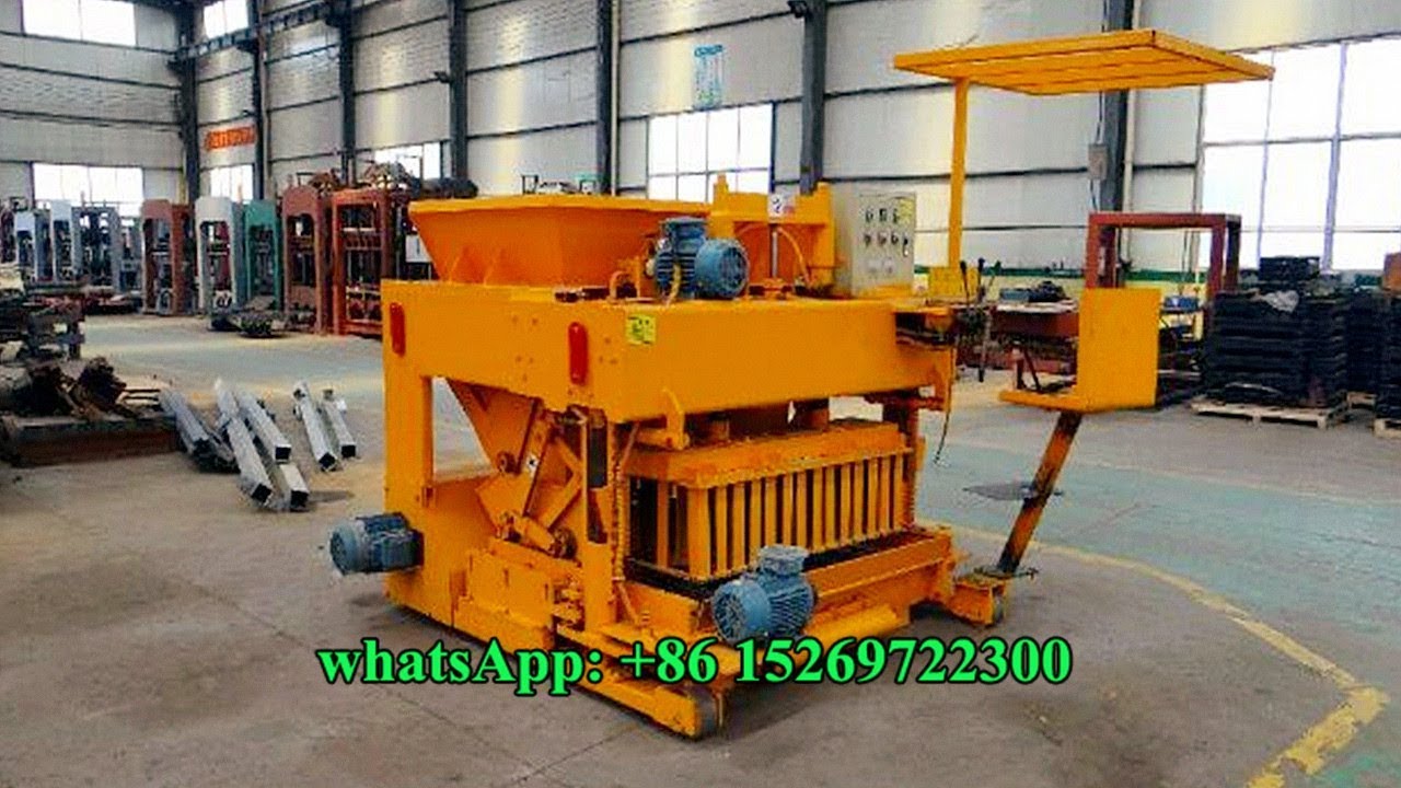 movable hydraulic concrete hollow block moulding machine, cement solid ...