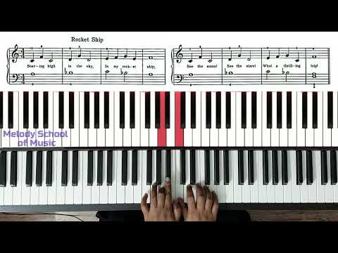 Rocket Ship | Piano Lessons for Kids Beginners | Teach me to Play - Melody School of Music