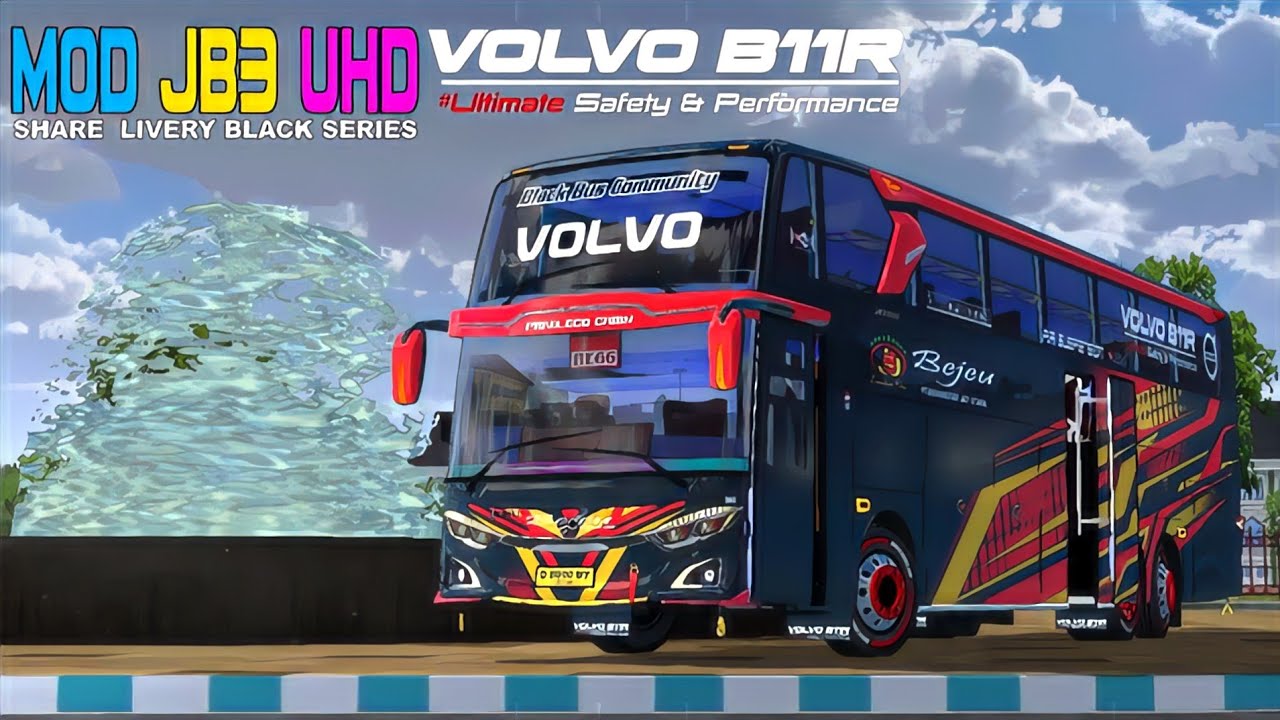 Mod Jb3 UHD | Share livery | Bus simulator indonesia - YouTube
