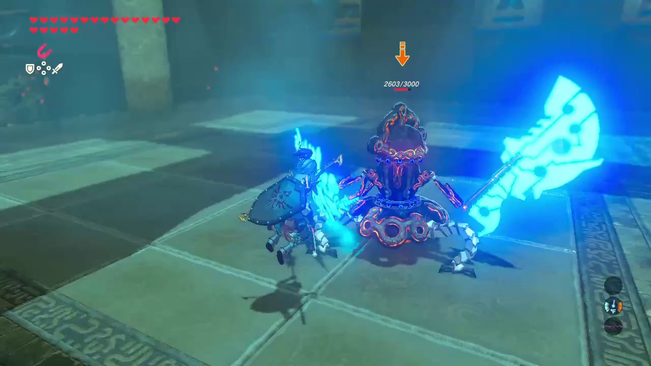 Battling a Guardian Scout - Legend of Zelda: Breath of the Wild - YouTube