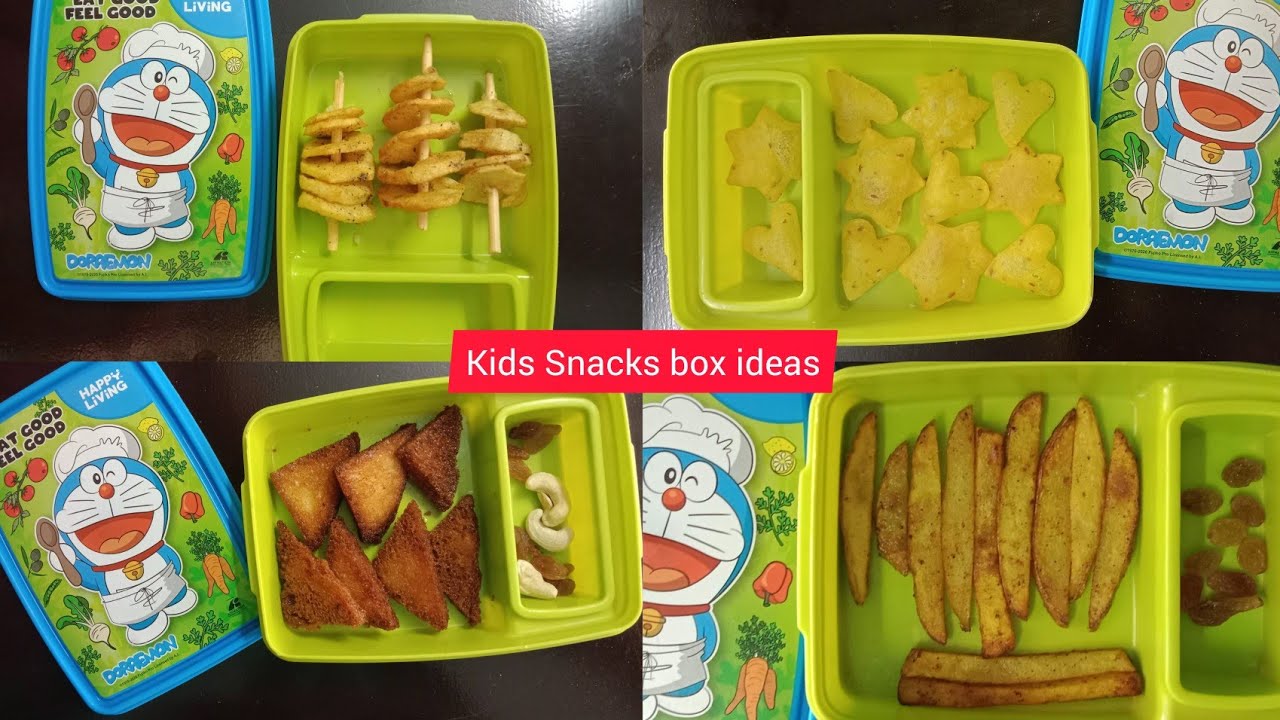 kids play school / kindergarten snacks box - YouTube