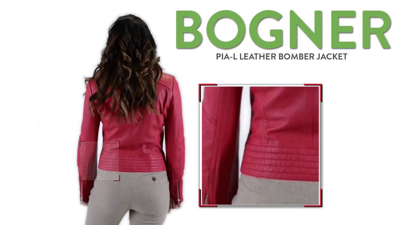 Bogner PIA-L LEATHER BOMBER JACKET (For Women) - YouTube