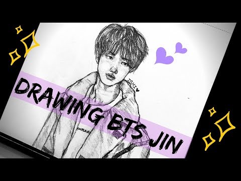 How to draw BTS tutorial step by step #1 - Jin
