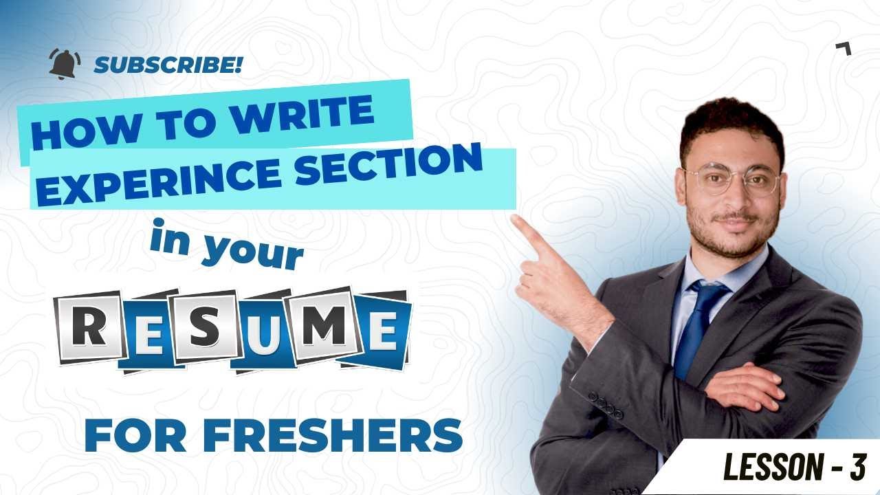 Crafting The Perfect Experience Section For A Fresher's Resume | By ...