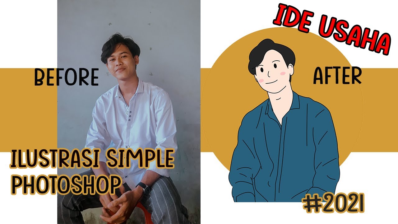 TUTORIAL MEMBUAT ILUSTRASI MUDAH, SIMPLE DAN KEREN | PHOTOSHOP (IDE ...