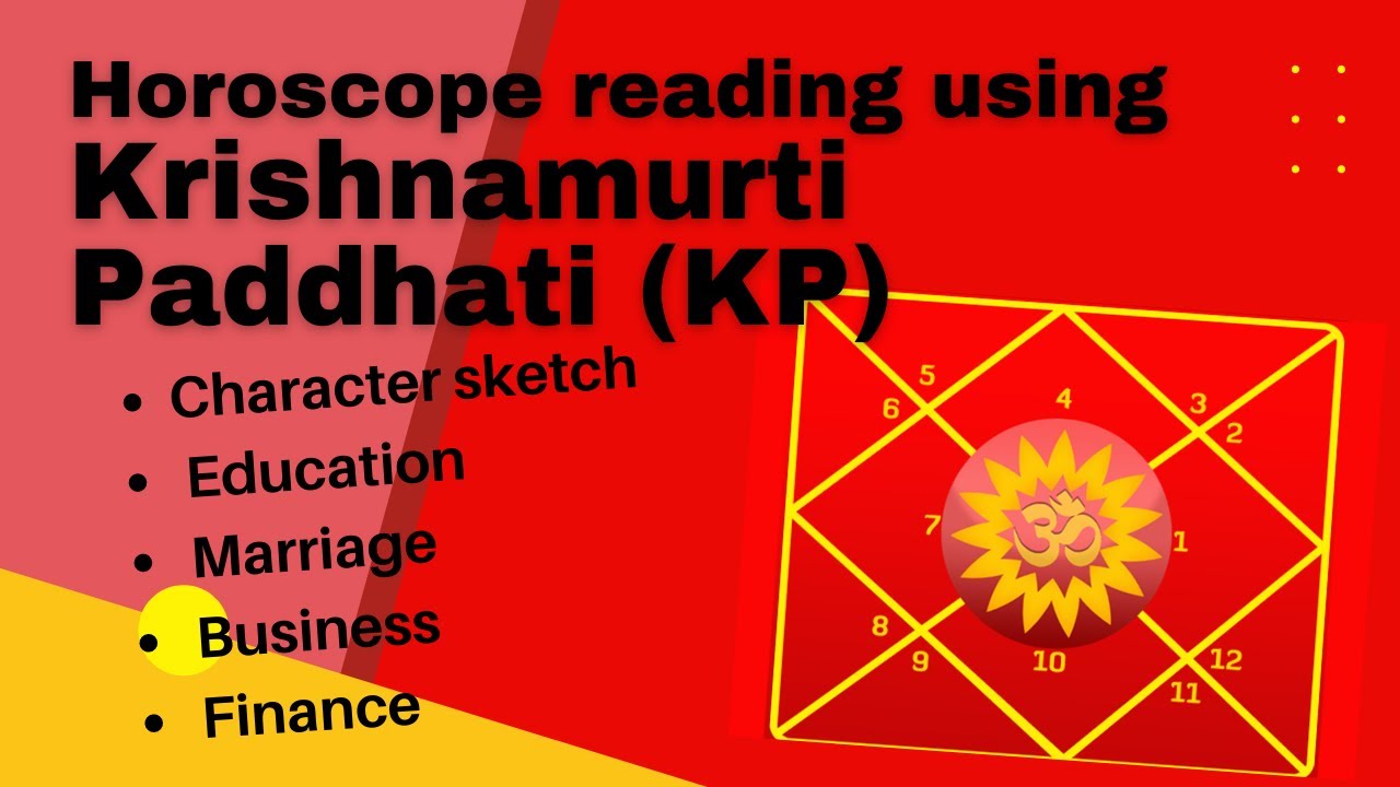 Horoscope reading Krishnamurti Paddhati (KP) | Education | Finance ...