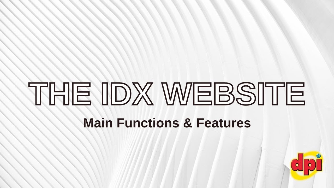 THE IDX WEBSITE - Main Functions & Features - YouTube