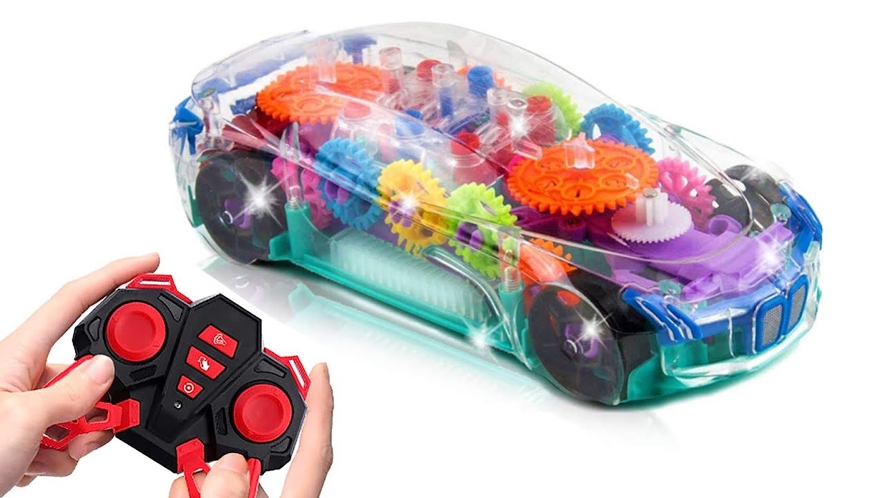 Transparent 3D Light Racing Gear Car Unboxing And Testing | Remote ...