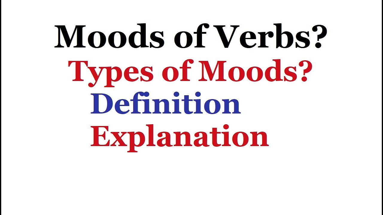 Moods of Verb grammatically | Types of Moods | Imperative | Indicative ...