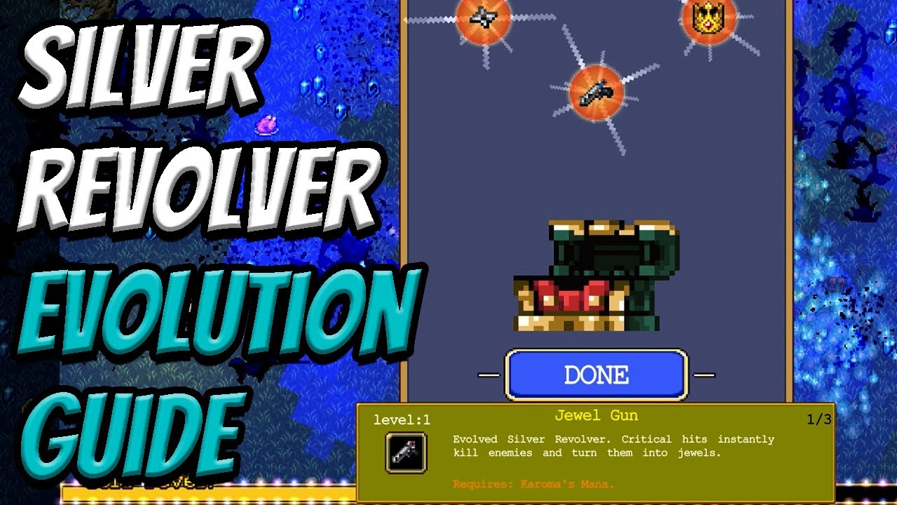How to evolve the Silver Revolver into Jewel Gun | Vampire Survivors ...