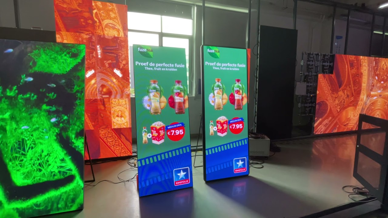 PENDON LED MODELO RECTO Y CURVO - TOUCH SCREEN - YouTube