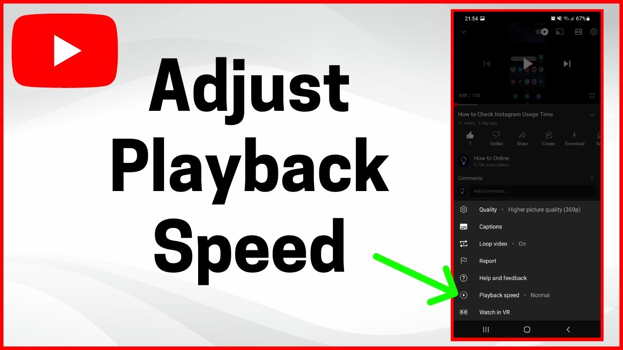 How to Adjust Playback Speed on Youtube - YouTube