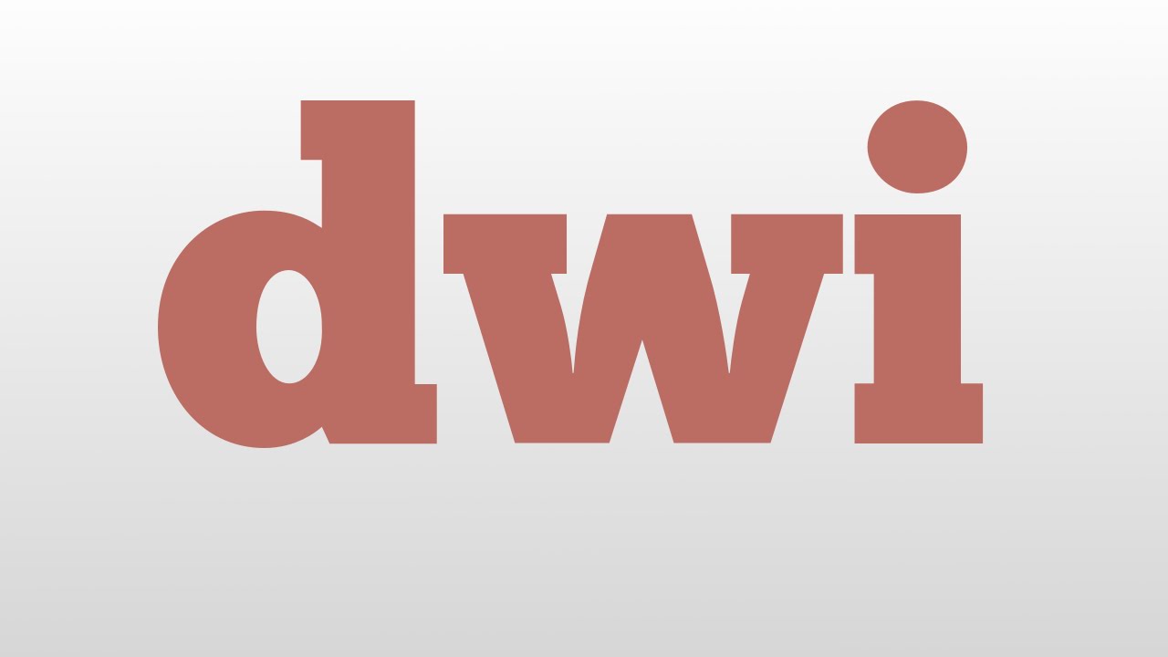 dwi meaning and pronunciation - YouTube
