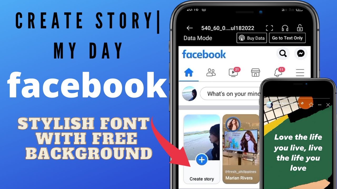 HOW TO CREATE MY DAY STORY TEXT ON FACEBOOK | SHARE MESSAGE ON FACEBOOK ...
