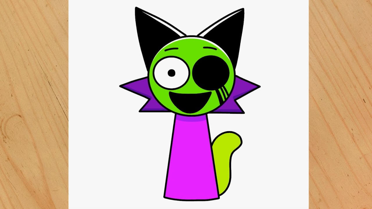 How to draw Acid Pyramixed Incredibox Sprunki - YouTube