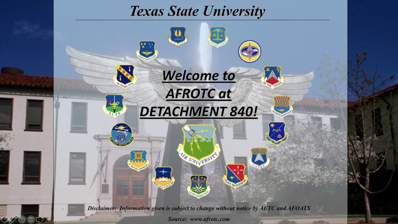 Texas State University AFROTC DET 840 Part 1-Detachment Overview - YouTube