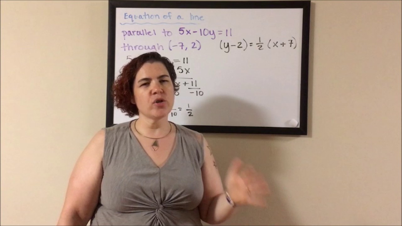 Equation of lines 7 - Parallel to a line - YouTube