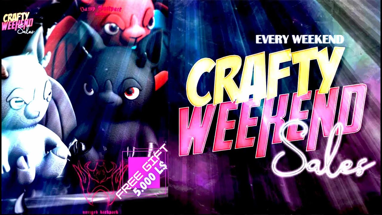 🟪 Crafty Weekend Sales | Second life | Weekly Event | Free Gift 💝 - YouTube