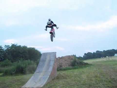 Homemade FMX Ramp - Learning How to do Heel Clickers - YouTube