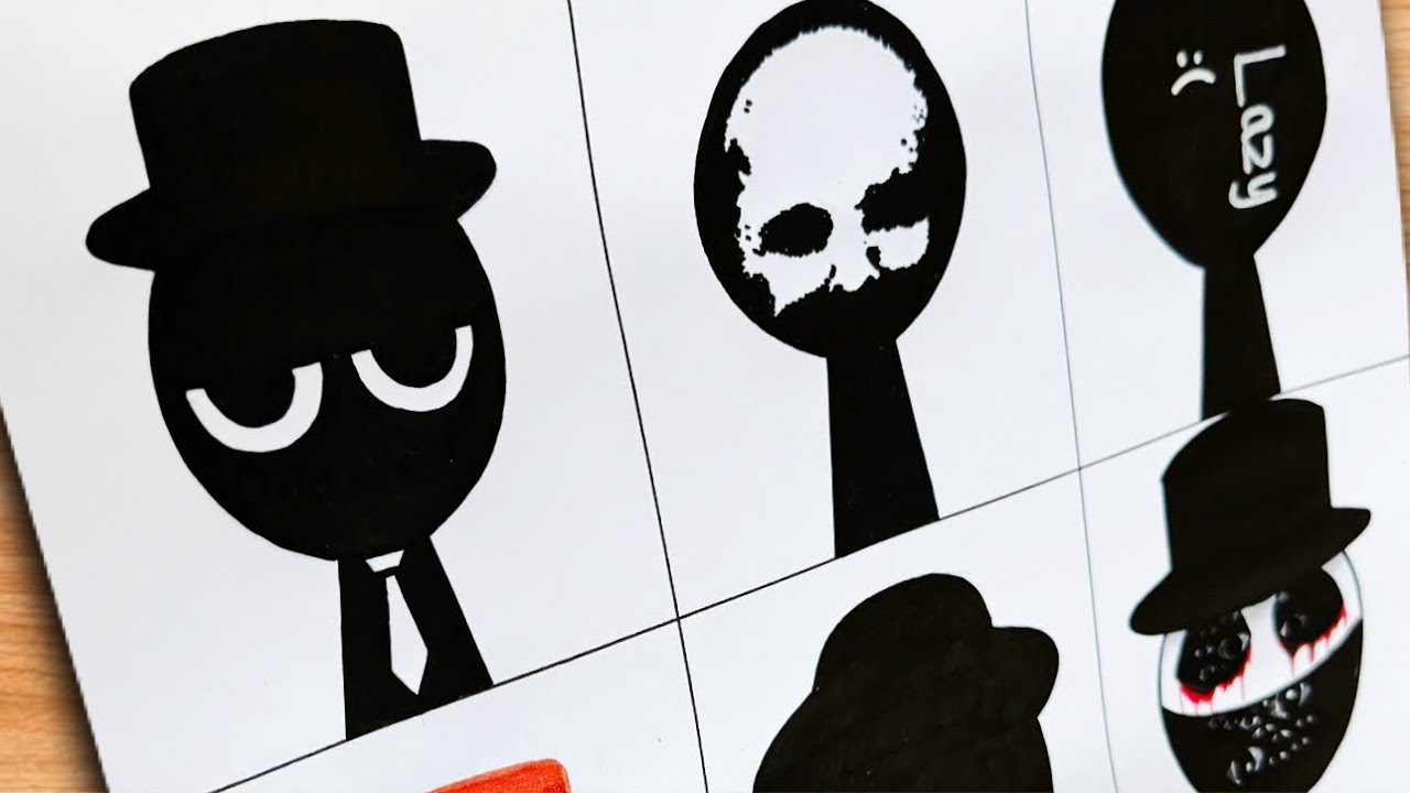 Drawing INCREDIBOX SPRUNKI ( BLACK ) Phase 1 vs Phase 2 vs Phase 3 vs ...
