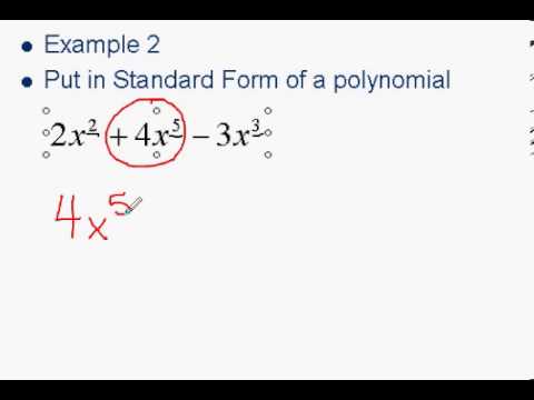 Ordering in standard form - YouTube