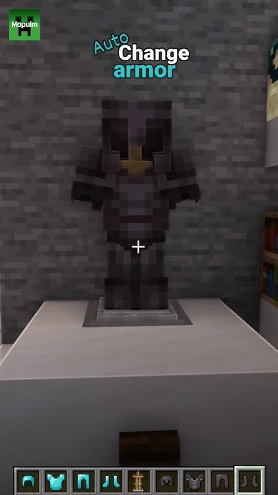 minecraft auto armor equipper bedrock | Minecraft|Minecraft build hacks #shorts #minecraft # ...