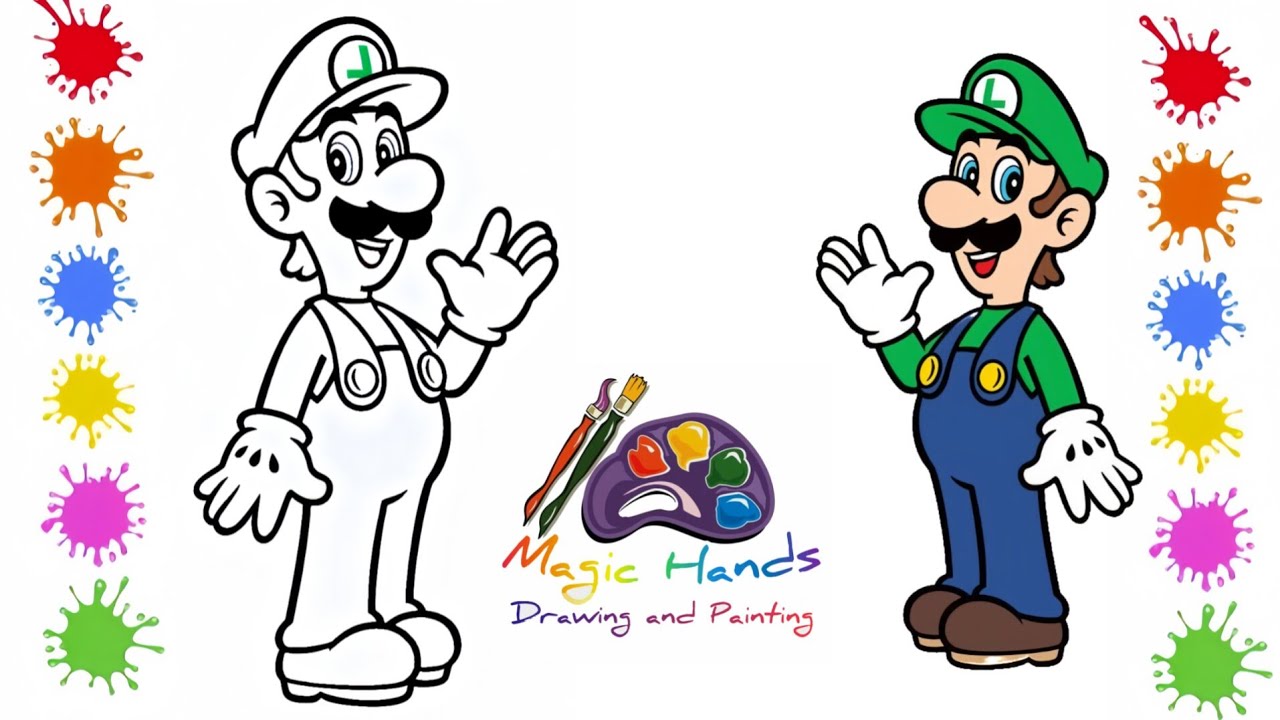How to Draw Luigi Step by Step | Super Mario | Luigi Drawing and ...