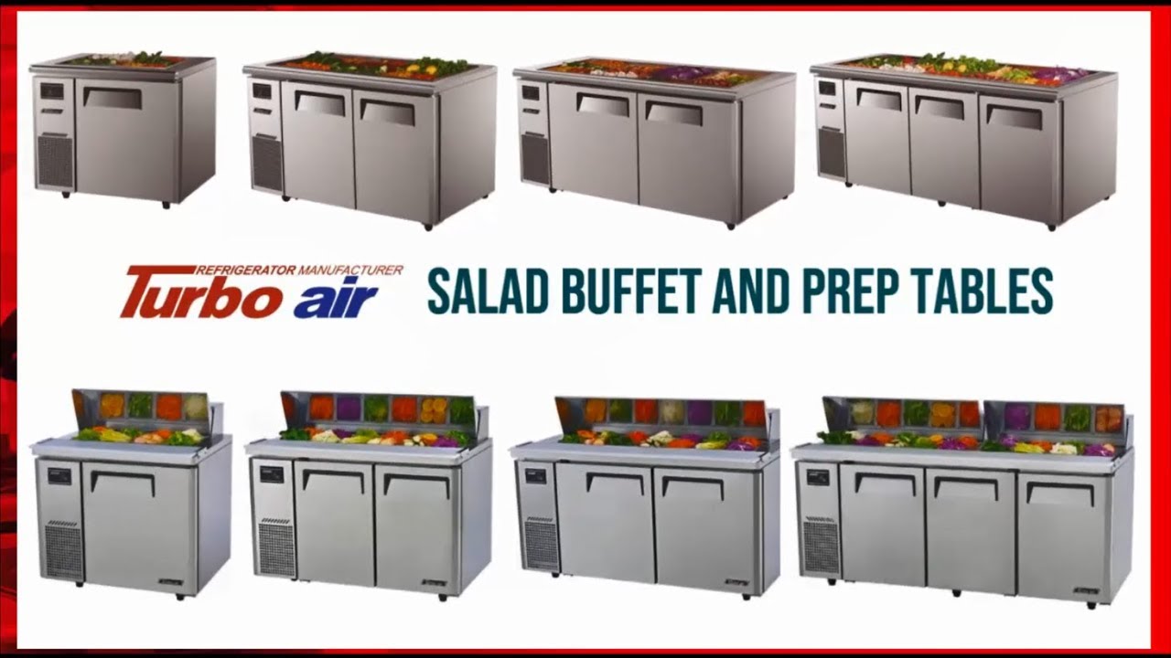 TURBO AIR Salad Buffet and Prep Tables - YouTube