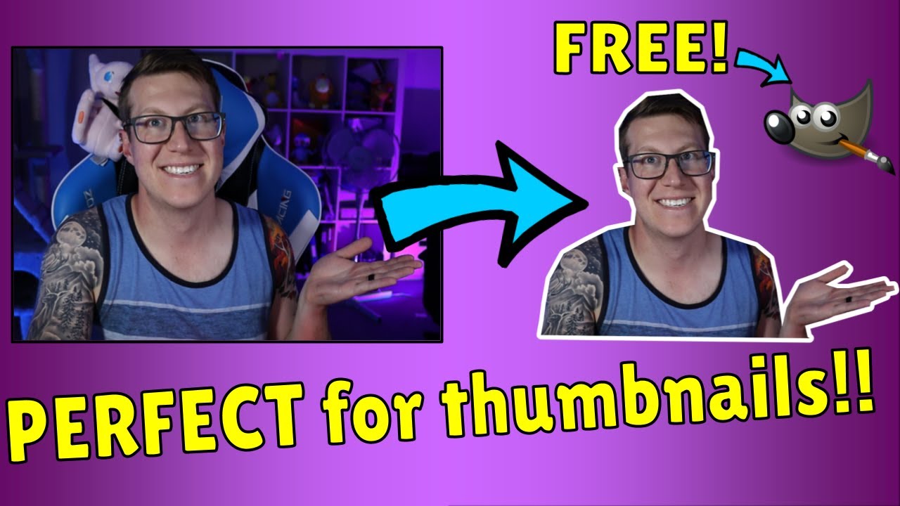 How to make the sticker effect on thumbnails - YouTube