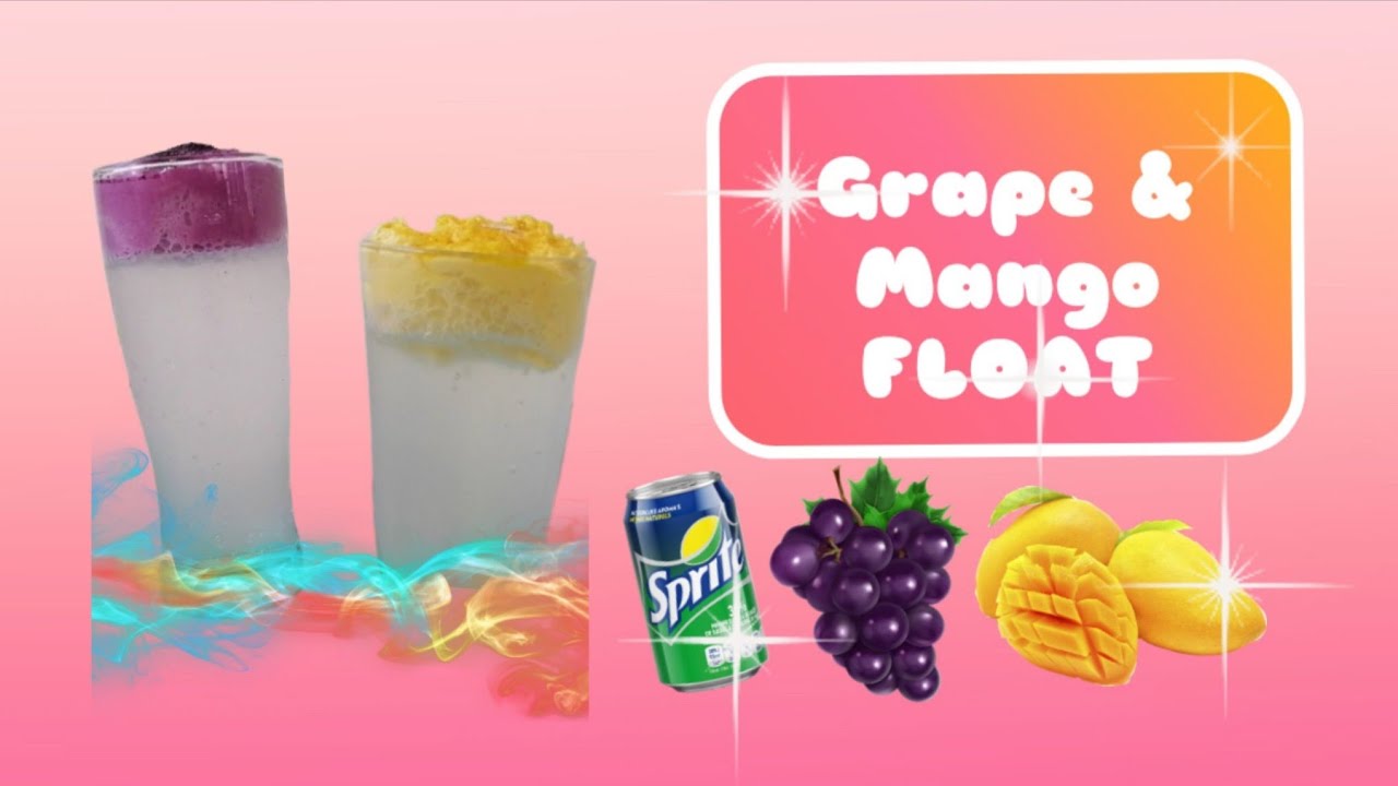 How to make Grape and Mango Float | only 3 ingredients needed - YouTube