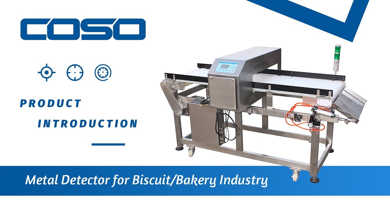 Metal detector for biscuit/bakery industry - YouTube