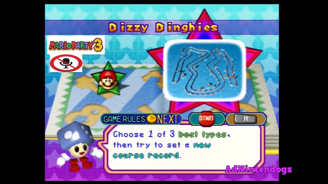 Mario Party 3 Mini-Game Room #4-3 Dizzy Dinghies Course 3 - YouTube