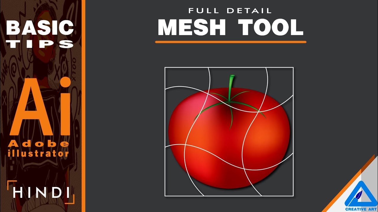 Adobe illustrator Basic Tips | Mesh Tool - HINDI / हिन्दी मे - YouTube
