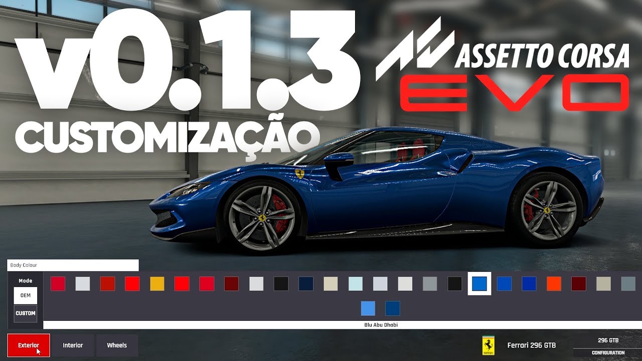 AGORA TEM CUSTOMIZAÇÃO! Assetto Corsa EVO (Early Access v0.1.3) - YouTube