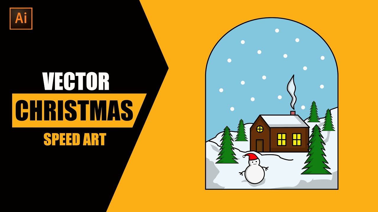 How to Make a Christmas Vector Adobe Illustrator - YouTube