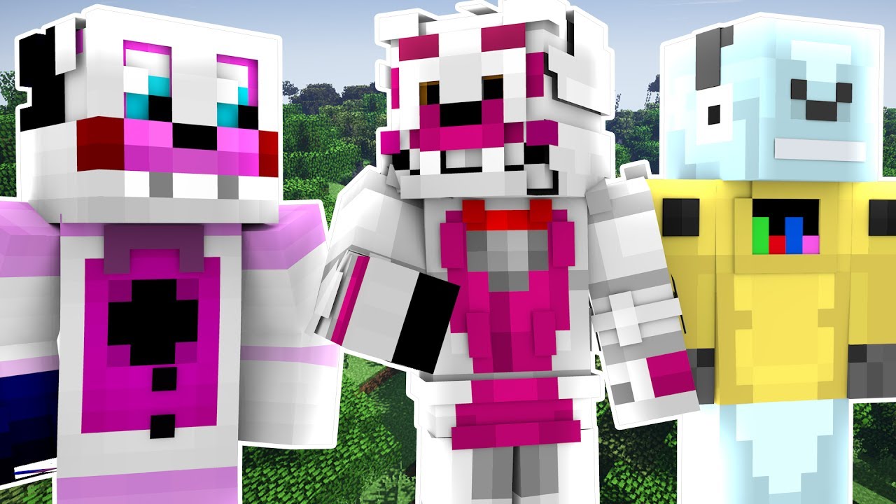 FNAF Funtime Foxy and Funtime Freddy play some Zombies! NEW HYPIXEL MINIGAME! (Minecraft ...