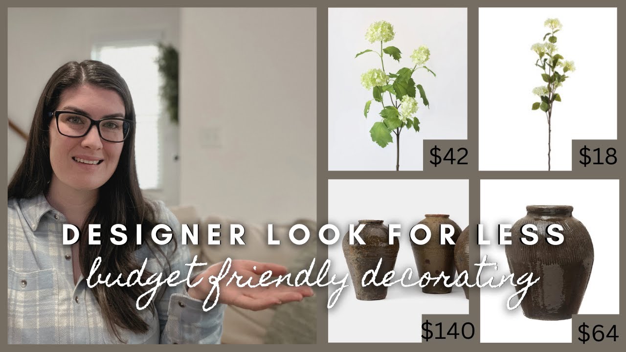 Designer Look for Less | budget friendly decorating - YouTube