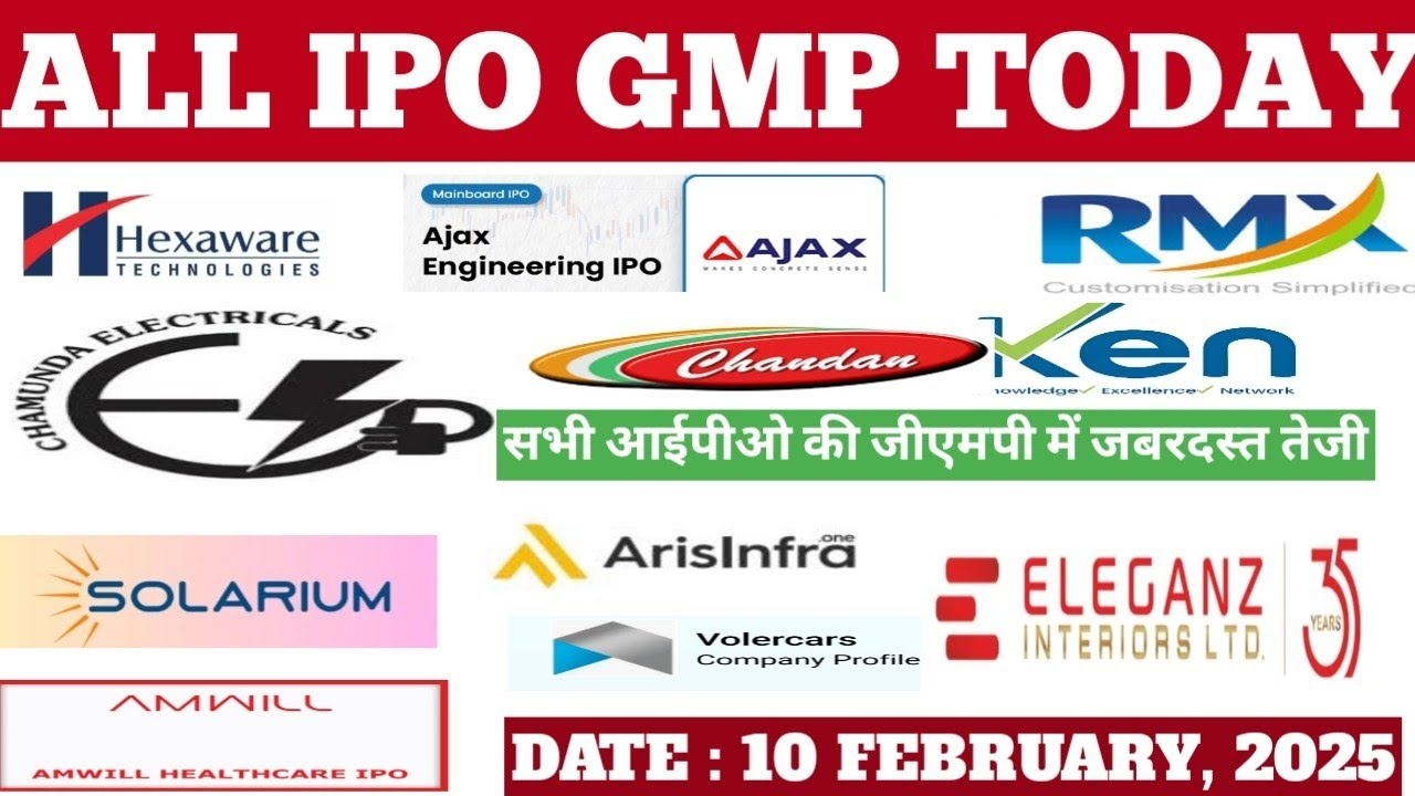 ALL IPO CURRENT GMP 💥 HEXAWARE GMP 🚀 AJAX IPO GMP🔥CHAMUNDA IPO GMP🔥 ...
