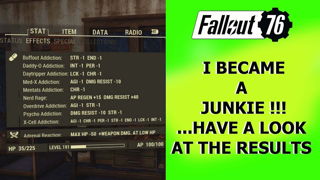 Fallout 76 I became a Junkie...have a look at the results. - YouTube