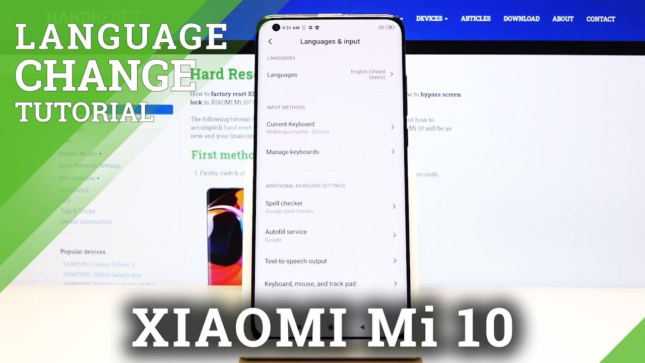 How to Change Language in XIAOMI Mi 10 – System Dictionary - YouTube