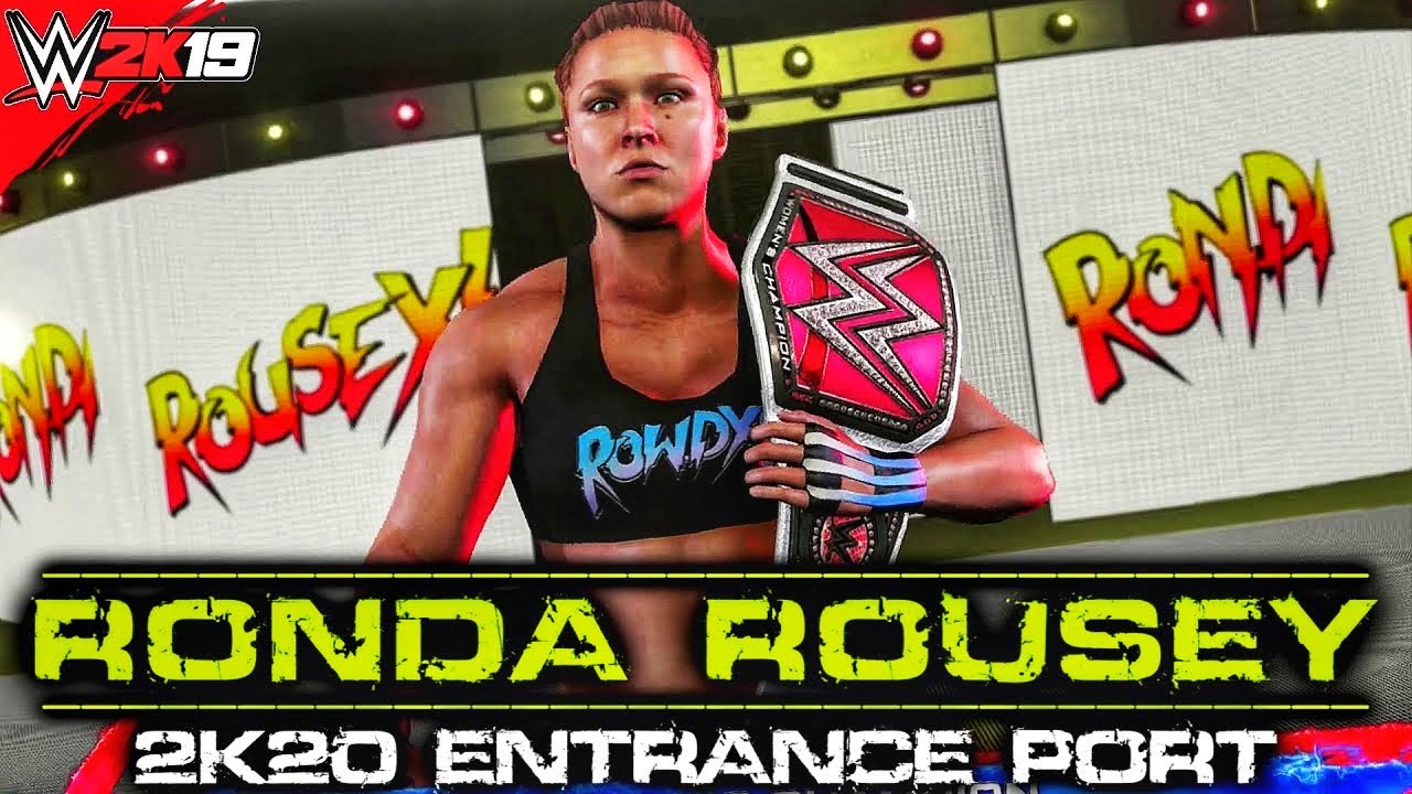 Ronda Rousey w/ 2K20 Title Entrance Port | WWE 2K19 PC Mods - YouTube