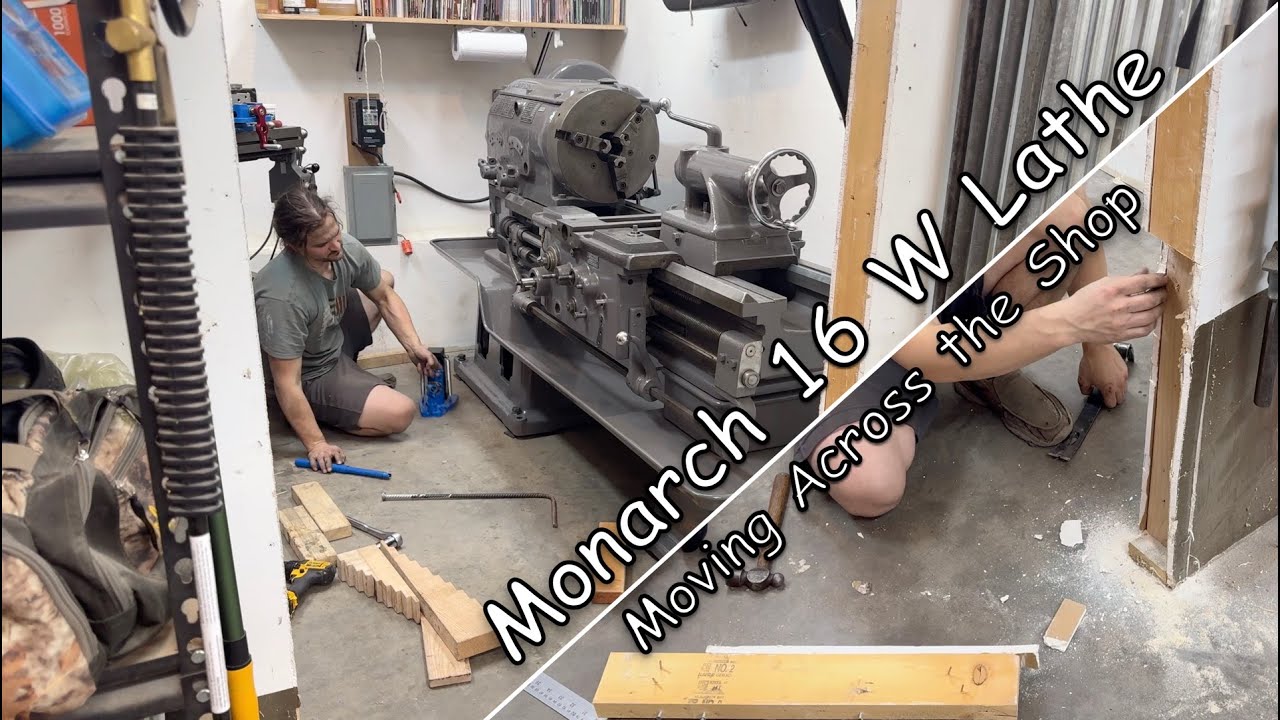 1940 Monarch 16W Lathe Restoration Part 3 of 5: Moving Across the Shop - YouTube