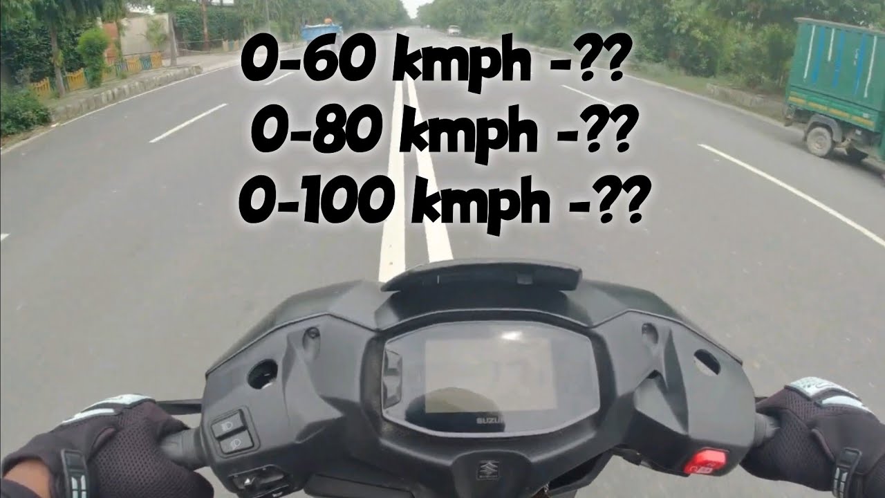 SUZUKI AVENIS 125 SCOOTY acceleration test 0-60 kmph, 0-100 kmph - YouTube