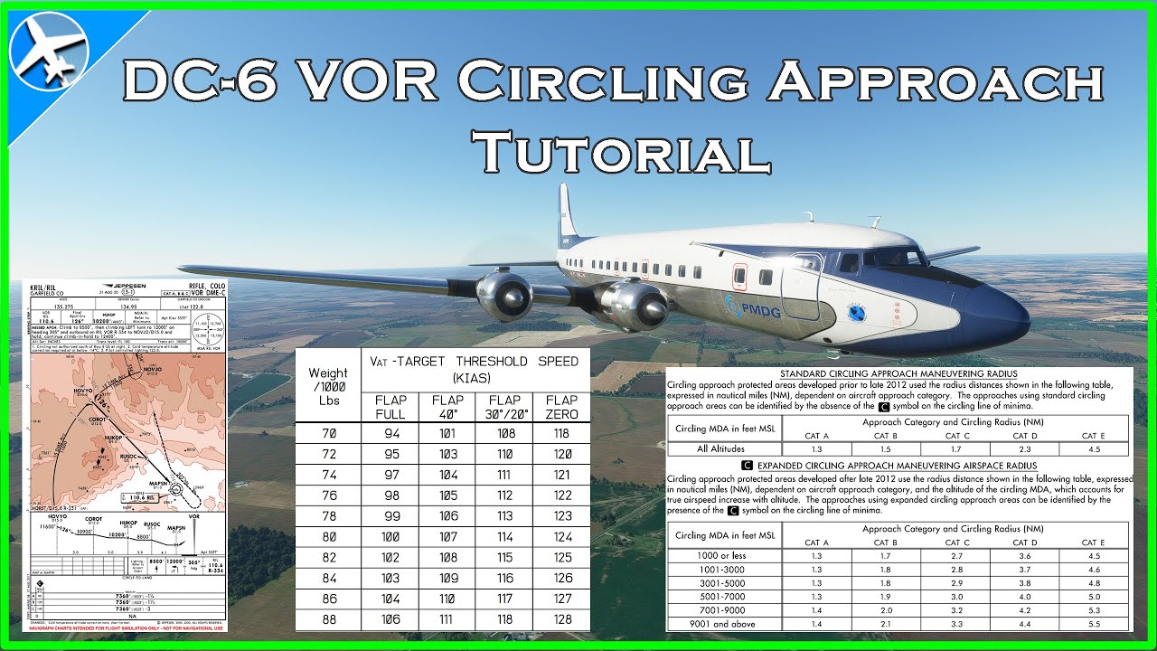 PMDG DC-6 | VOR Approach | Circle To Land | Microsoft Flight Simulator ...