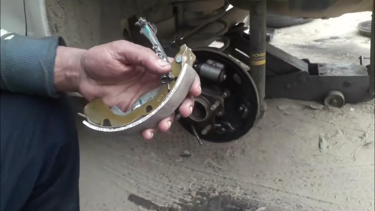 Maruti Swift Rear brake Shoes replacement ! How to replace rear brake shoes - YouTube