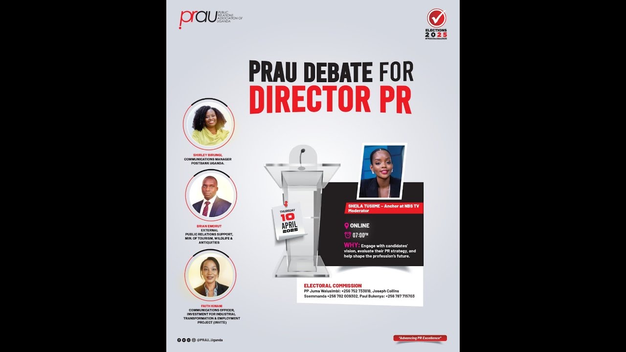 #PRDIRECTOR DEBATE, #PRAUELECTIONS 2025. Moderated by Sheila Tusiime. # ...